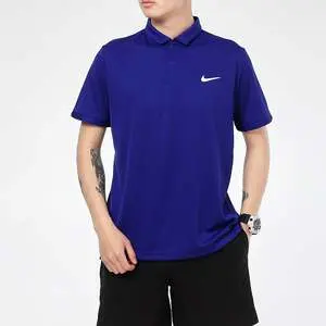Nike Training Sports Quick Dry Breathable Short Sleeve Polo Shirt - Blue