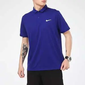 Nike Training Sports Quick Dry Breathable Short Sleeve Polo Shirt - Blue