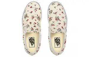 VANS Ditsy Floral Classic Slip-on Sneakers - White/red