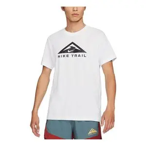 Nike Dri-fit Pattern Printing Round Neck Short Sleeve - White