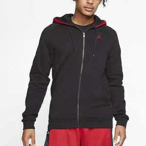 JORDAN Zip-up Hooded Jacket With Logo Detail
