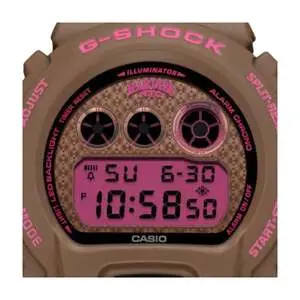 Casio G-shock X Hardies Nyc 6900 Series Watch - Brown/pink