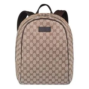 Gucci Logo Canvas Backpack - Brown