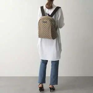 Gucci Logo Canvas Backpack