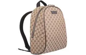 Gucci Logo Canvas Backpack - Brown
