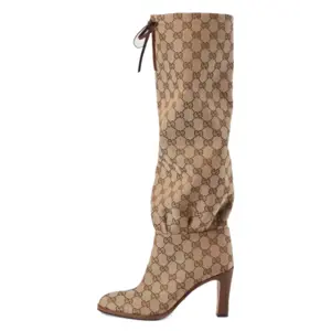 Gucci Lisa Gg Canvas Mid-heel Boots