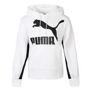 PUMA Classics Logo Hoodie - White/black