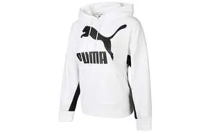 PUMA Classics Logo Hoodie - White/black