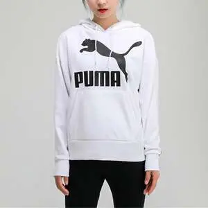 PUMA Classics Logo Hoodie - White/black
