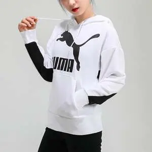 PUMA Classics Logo Hoodie - White/black
