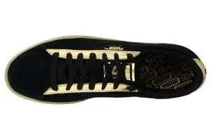 PUMA Suede Classic Metallic Low Top Sneakers - Black/gold