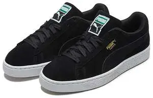 PUMA Suede Low Top Sneakers - Black/gold