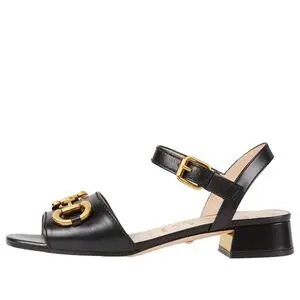 GUCCI Gucci Horsebit Black Leather Sandals