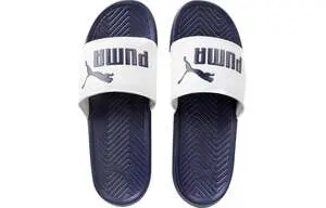 PUMA Popcat Shower Slides - White/blue