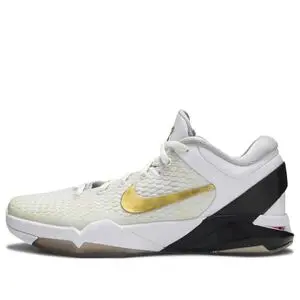 Nike Zoom Kobe 7 System Elite 'home' Athletic Sneakers - White/gold/yellow