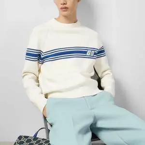 Gucci Knit Wool Sweater With Square Gg