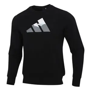 Adidas Crewneck Sweatshirt With Graphic Logo - Black