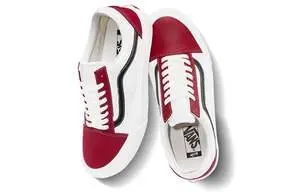 VANS Old Skool Vlt Lx "chili Pepper Marshmallow" Leather Low Tops - Red