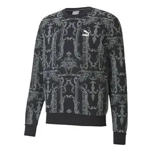 PUMA Luxe Aop Crew Pullover Knit
