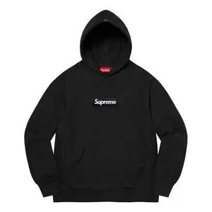 Supreme Box Logo Hooded Sweatshirt - Black/white