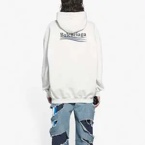 Balenciaga Fw21 Political Campaign Printing Hoodie - White