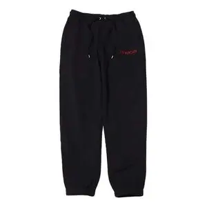 JORDAN Sweatpants 'black - Black/red