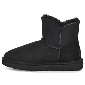 UGG Bailey Zip Mini Fleece Lined Boots - Black