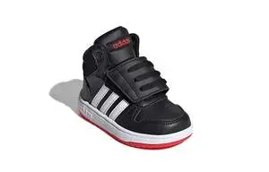 Adidas Hoops 2.0 Mid Sneakers - Black/white/red