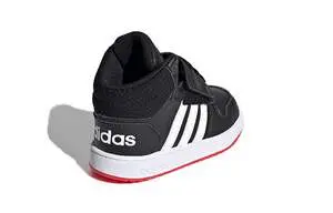 Adidas Hoops 2.0 Mid Sneakers - Black/white/red