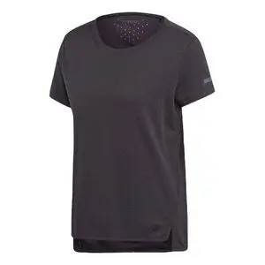 Adidas Training Sports Short Sleeve Metallic Top - Goldblack