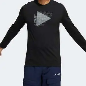 Adidas Play Button Graphic Long Sleeve Pullover