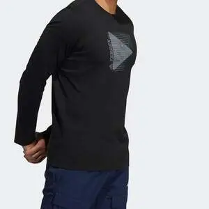 Adidas Play Button Graphic Long Sleeve Pullover