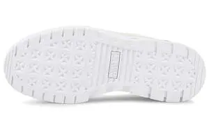 PUMA Mayze Leather Platform Sneakers - White/arctic Ice