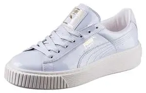 PUMA Basket Platform Patent Halogen Sneakers - Blue