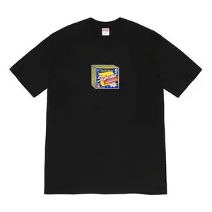 Supreme Fw19 Week 7 Cheese Tee Printing Short Sleeve - Black