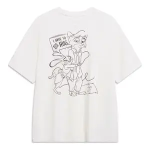 LI-NING X Disney Zootopia Graphic T-shirt 'white - White/black