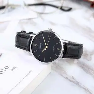 Casio Quartz Analog Watch With Leather Band