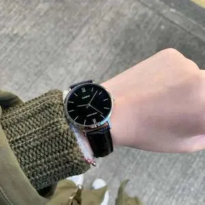 Casio Quartz Analog Watch With Leather Band