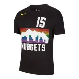 Nike Dri-fit Nba Denver Nuggets Quick Dry Short Sleeve Tee - Black