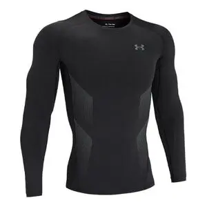 Under Armour Heatgear Vent Long Sleeve Performance Top - Black