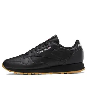 REEBOK Classic Leather Gum Athletic Shoes - Black