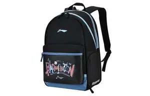 LI-NING Badminton Graphic Backpack - Black/blue