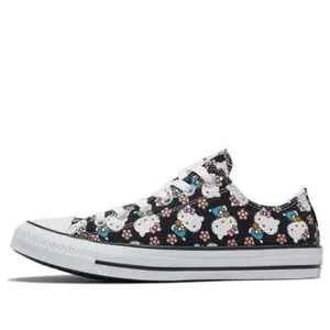 CONVERSE Converse X Hello Kitty Chuck Taylor All Star Ox "Kitty Flower Pattern" Low Top Sneakers Black