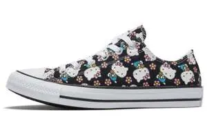 CONVERSE X Hello Kitty Chuck Taylor All Star Ox "kitty Flower Pattern" Low Top Sneakers - Black