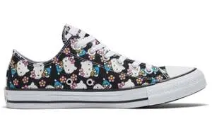 CONVERSE X Hello Kitty Chuck Taylor All Star Ox "kitty Flower Pattern" Low Top Sneakers - Black
