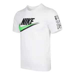 Nike Casual Sports Round Neck Loose Short Sleeve White T-shirt - Default Color