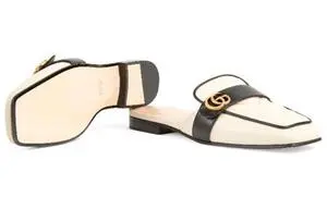 Gucci Double G Slide Sandal - White/black
