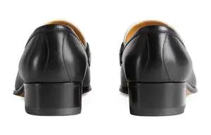 Gucci Loafer With Web And Interlocking G Detail - Black/white