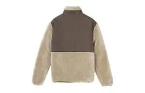 PUMA Sherpa Contrasting Colors Stand Collar Jacket - Brown