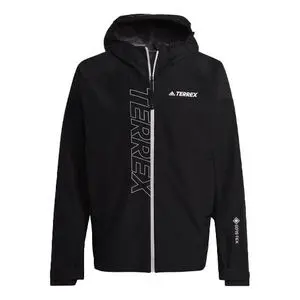 Adidas Alphabet Print Reflective Hooded Jacket - Black